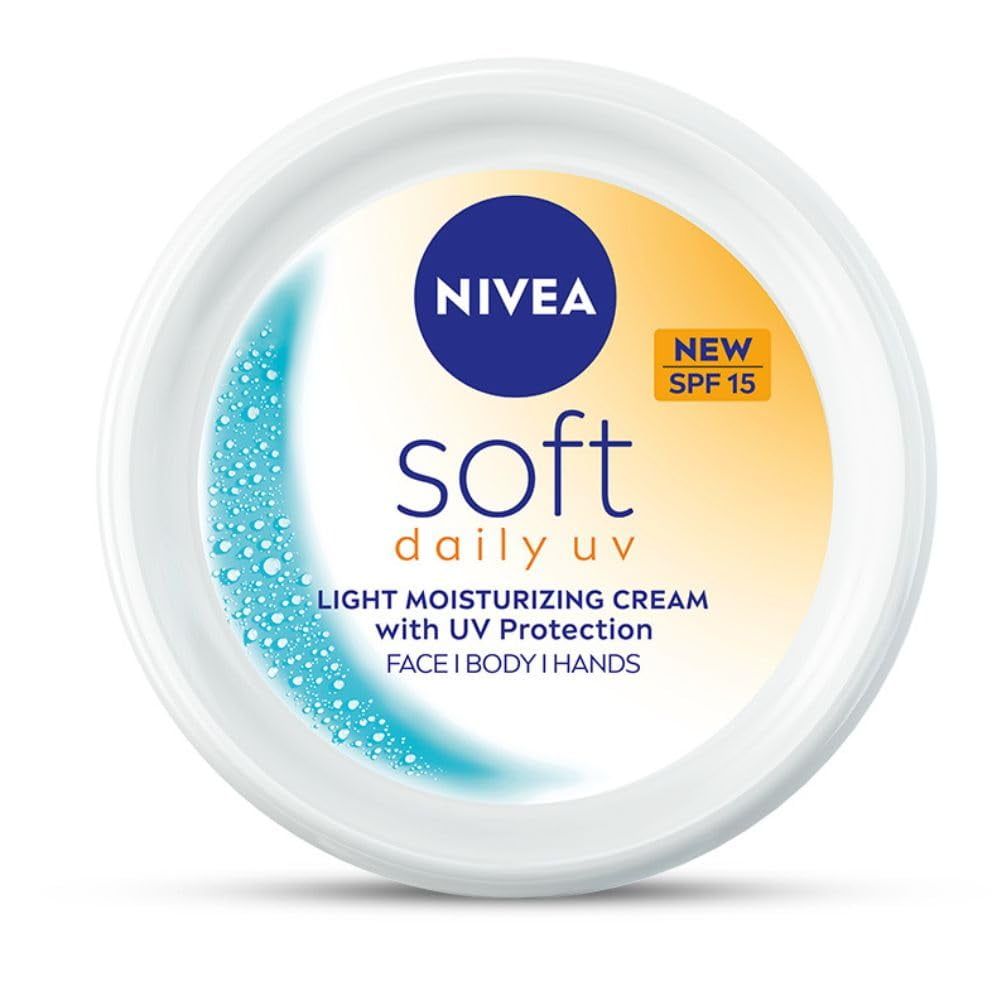 NIVEA Soft Daily UV Light Moisturising Cream with SPF15 Vitamin E Shea ...