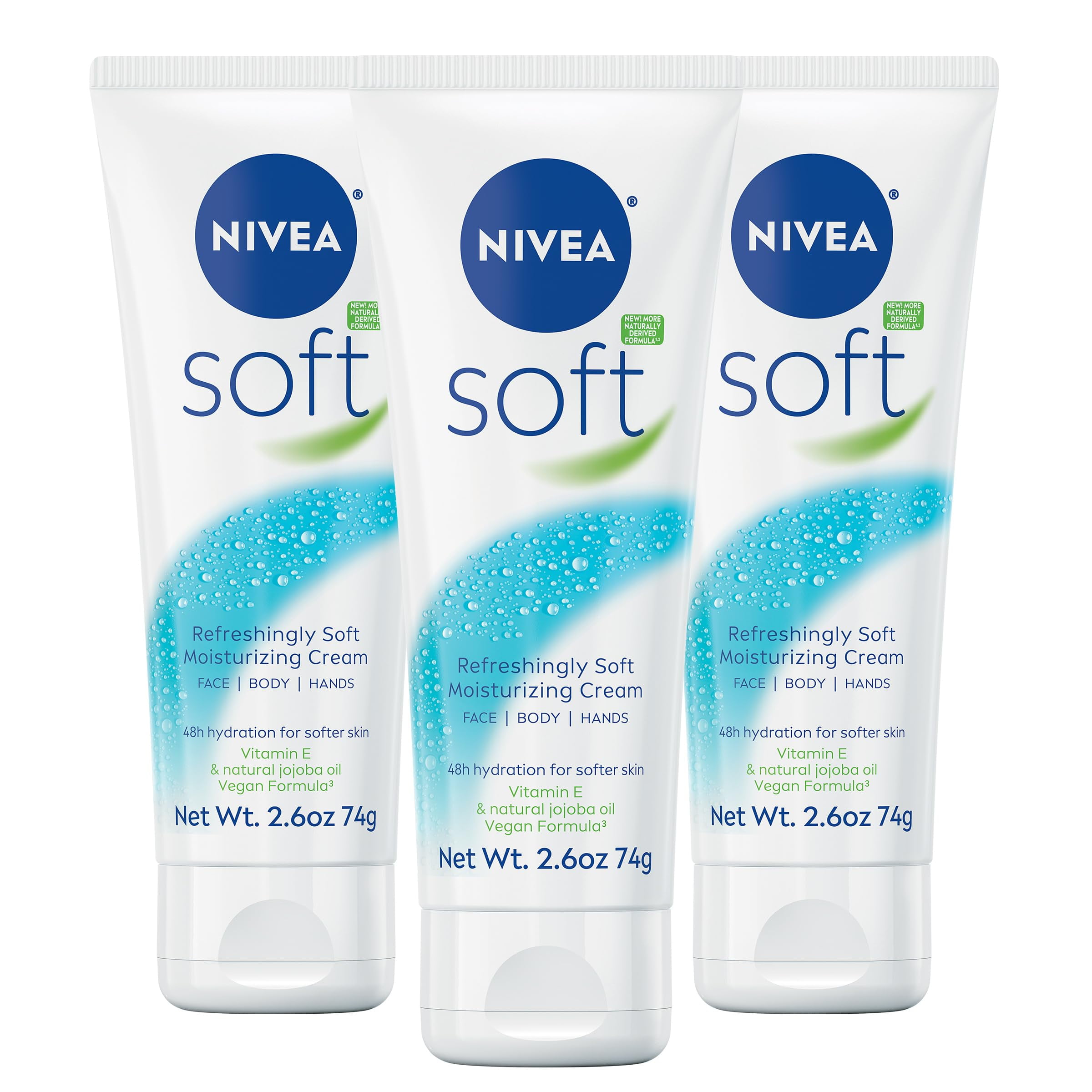 NIVEA Soft Refreshingly Soft MZF22 Moisturizing Cream, Lightweight ...