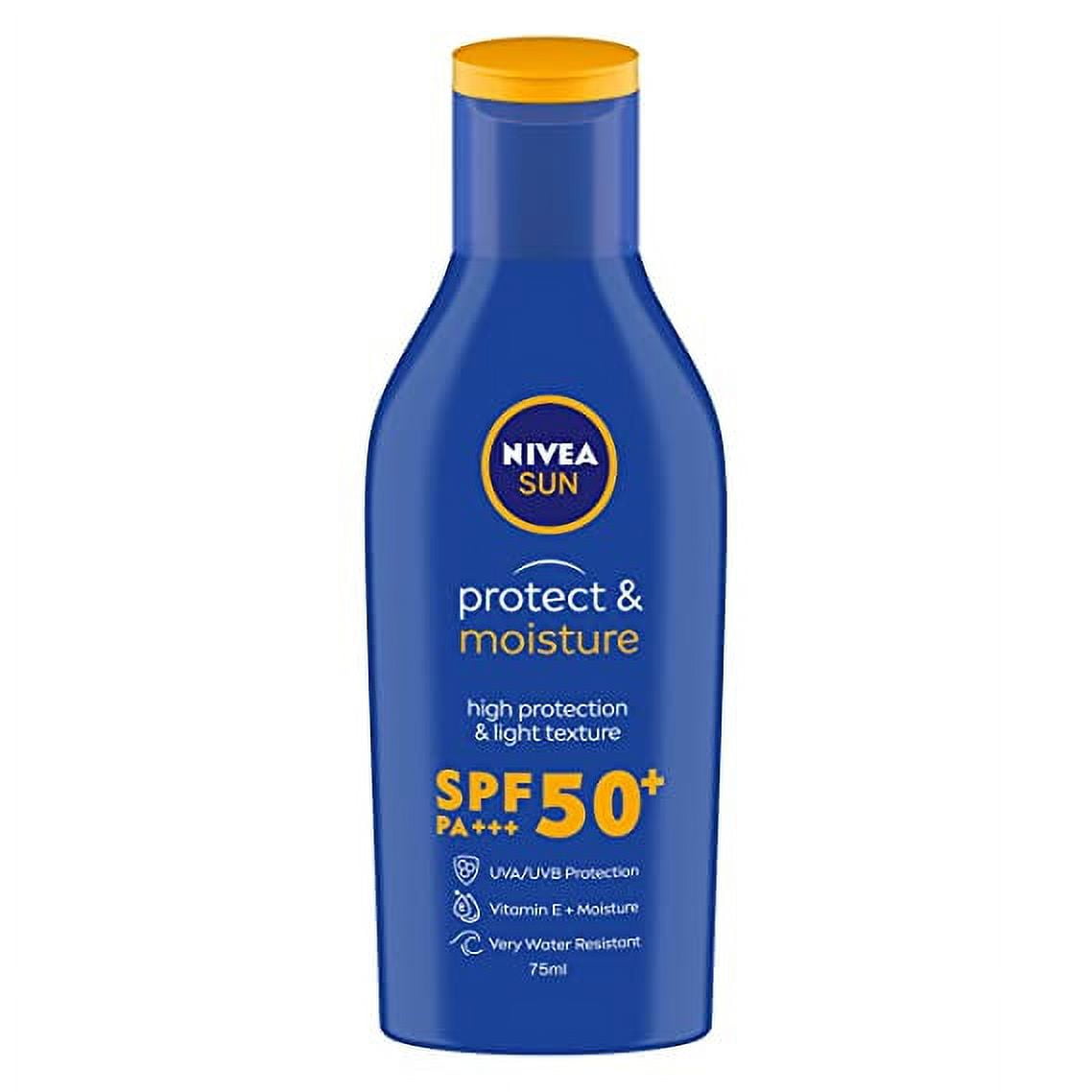 NIVEA Sun Lotion, SPF 50, with UVA & UVB Protection, Water Resistant ...
