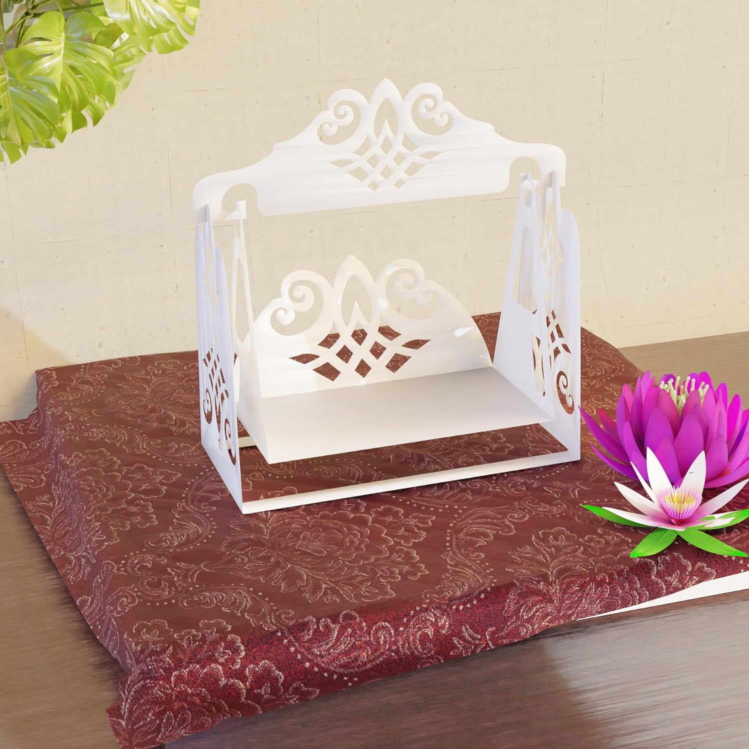 NIVED Metal Laddu Gopal Jhula only jhula Biggest Jhula 8 x 8 x 35 inch ...