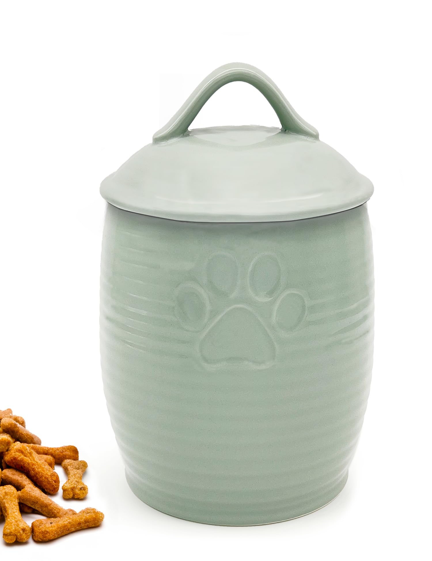 NIXBYO Large Dog Treat Container Airtight, Cute Dog Treat Jar with Lids ...