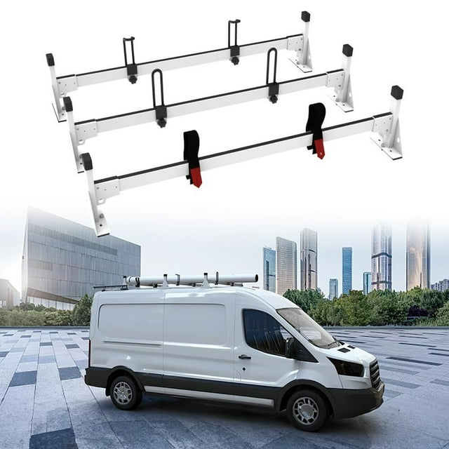 NIXFACE 3 Bars Van Roof Ladder Rack Cargo Racks for Ford Transit ...