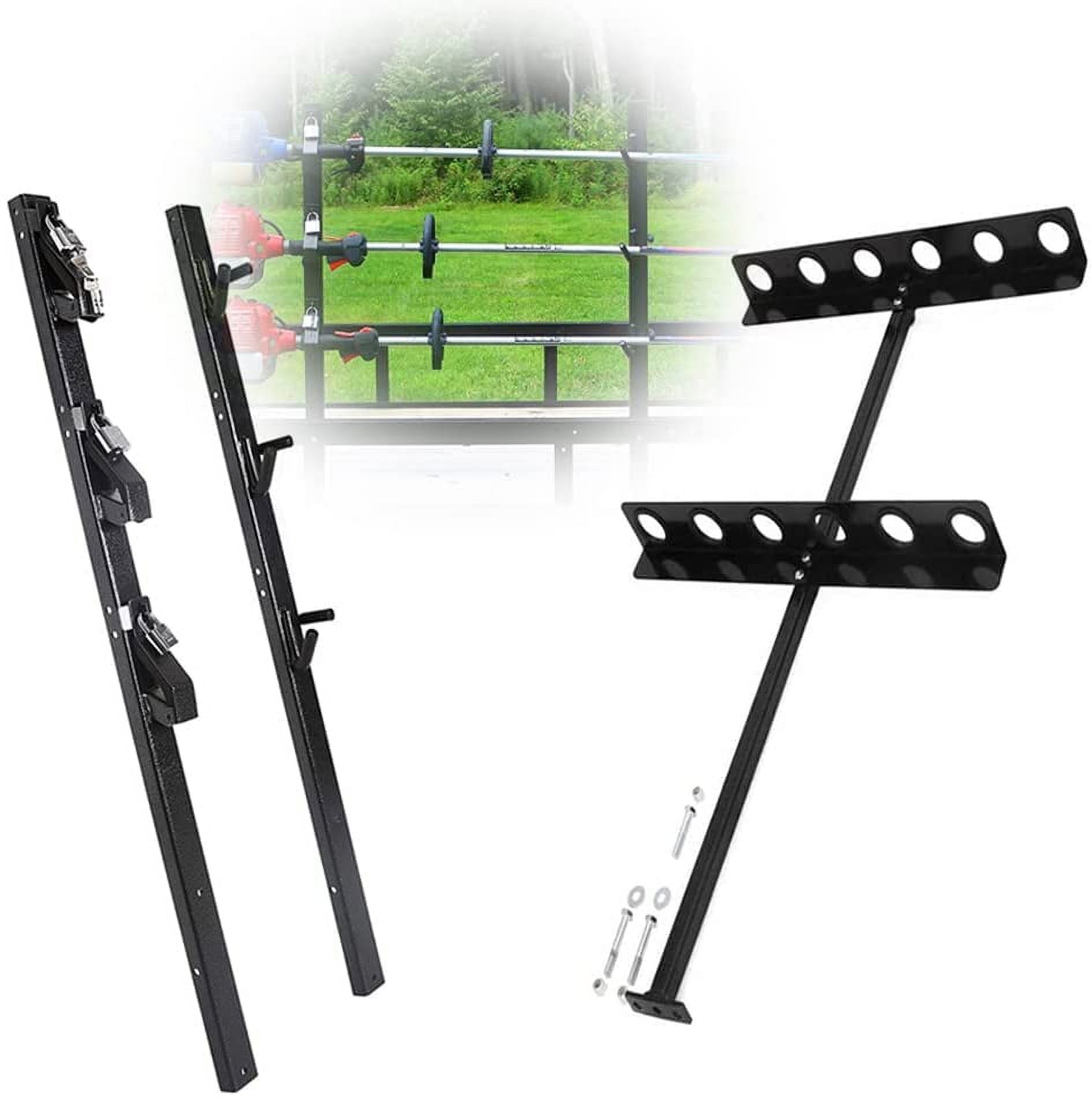 NIXFACE Lockable Weedeater Trimmer Rack, 3 Place and 6 Holes Hand Tool ...