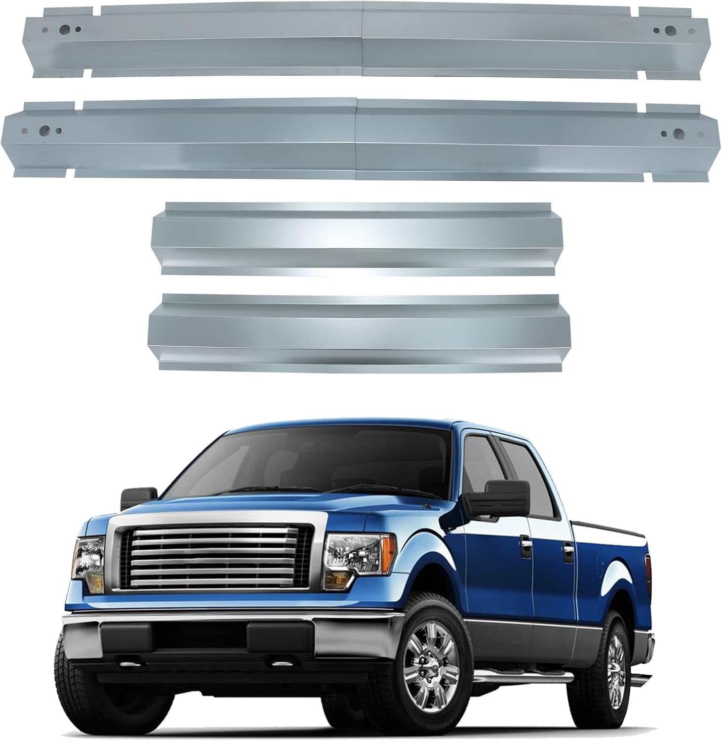 NIXFACE 4Pcs Truck Bed Floor Support Crossmember Kit Fit for Ford F150 ...