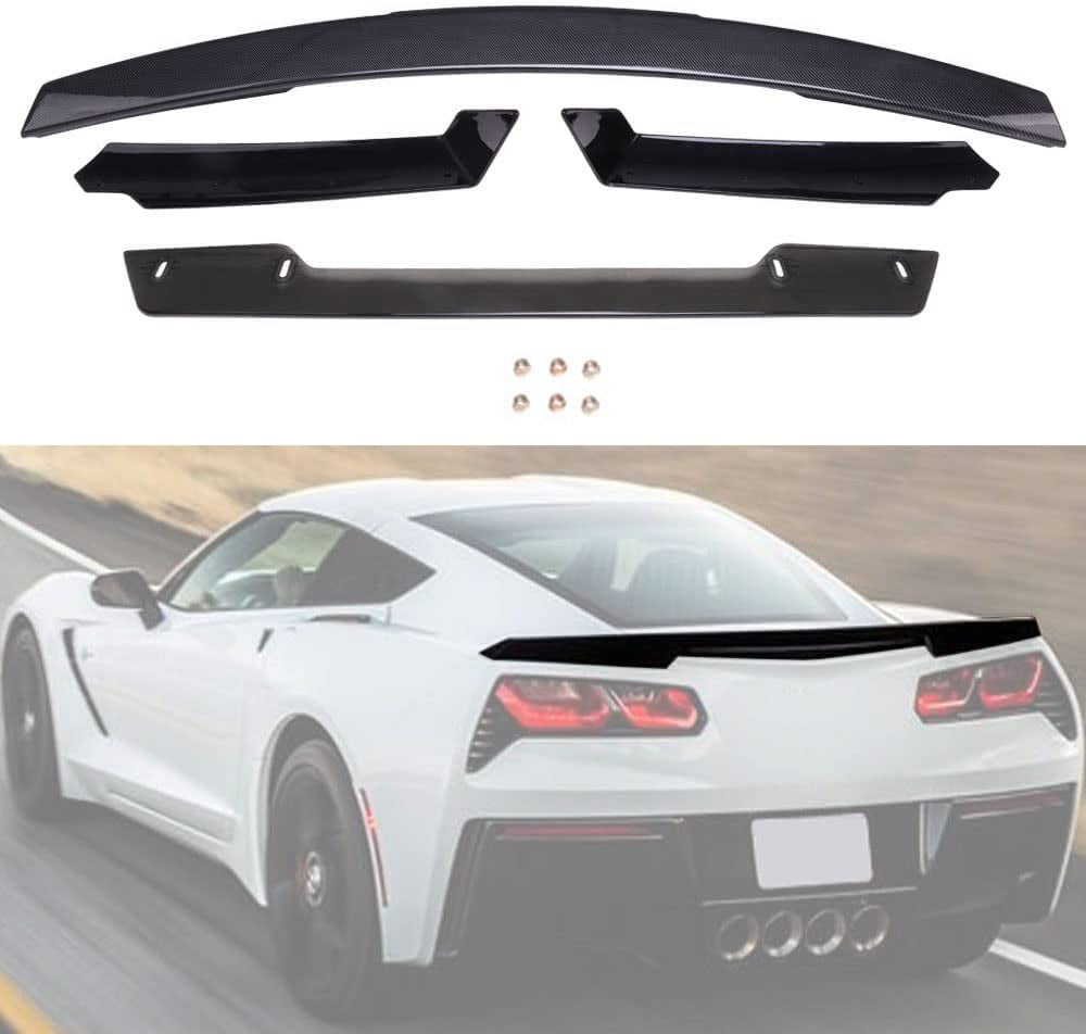 NIXFACE C7 Rear Trunk Lid Spoiler Wing Carbon Fiber Look with Spoiler ...