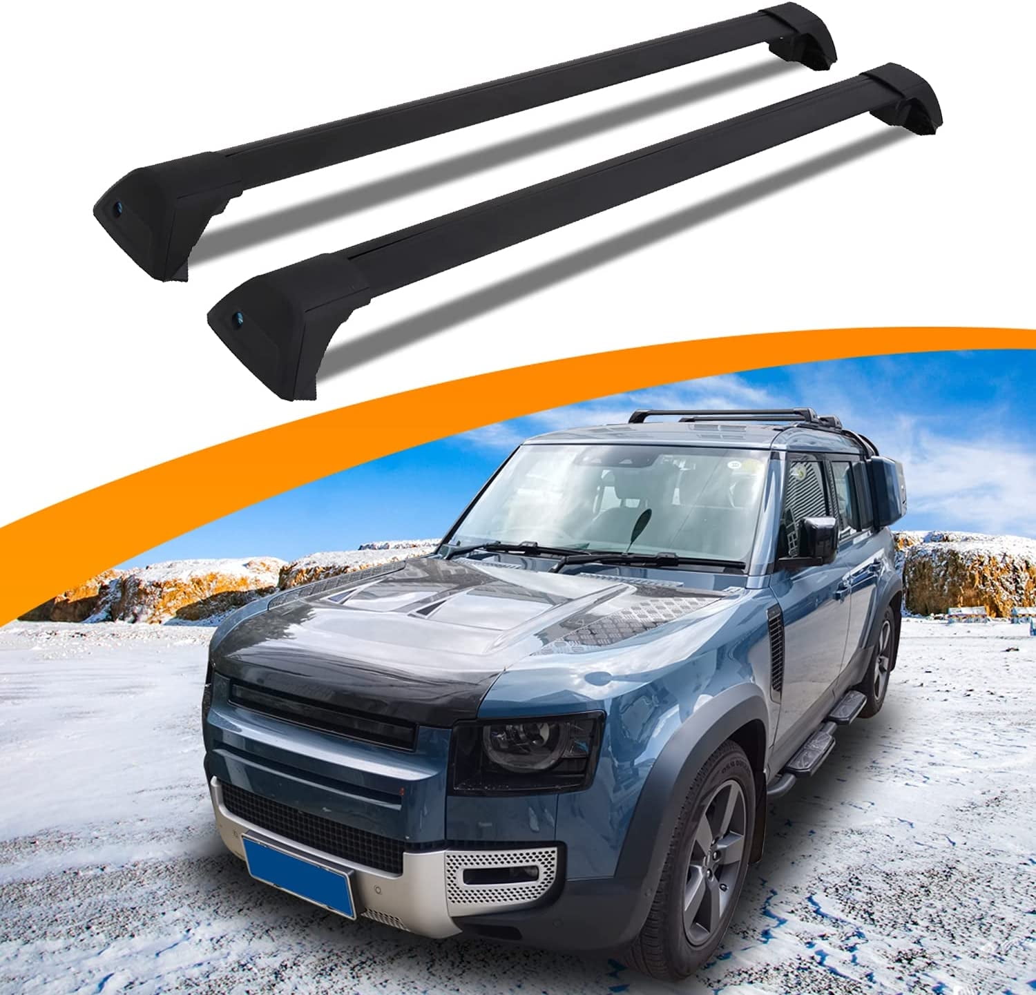 NIXFACE Lockable Roof Rack Cross Bar Fit for Land Rover Defender 90 110 ...