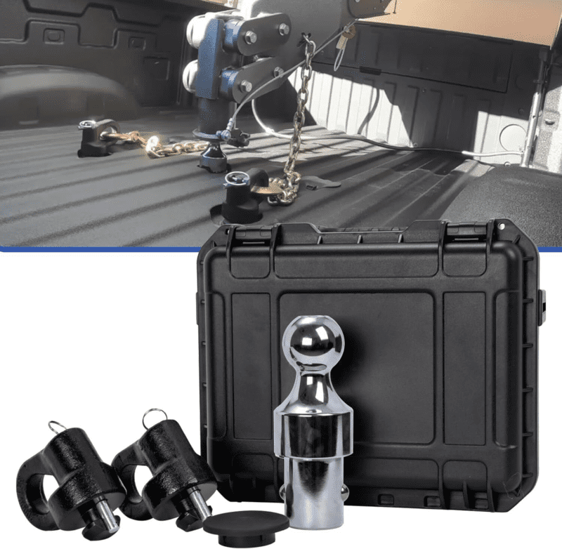 NIXFACE Puck System 2-5/16 "Gooseneck Ball & Safety Chain Anchor Kit ...