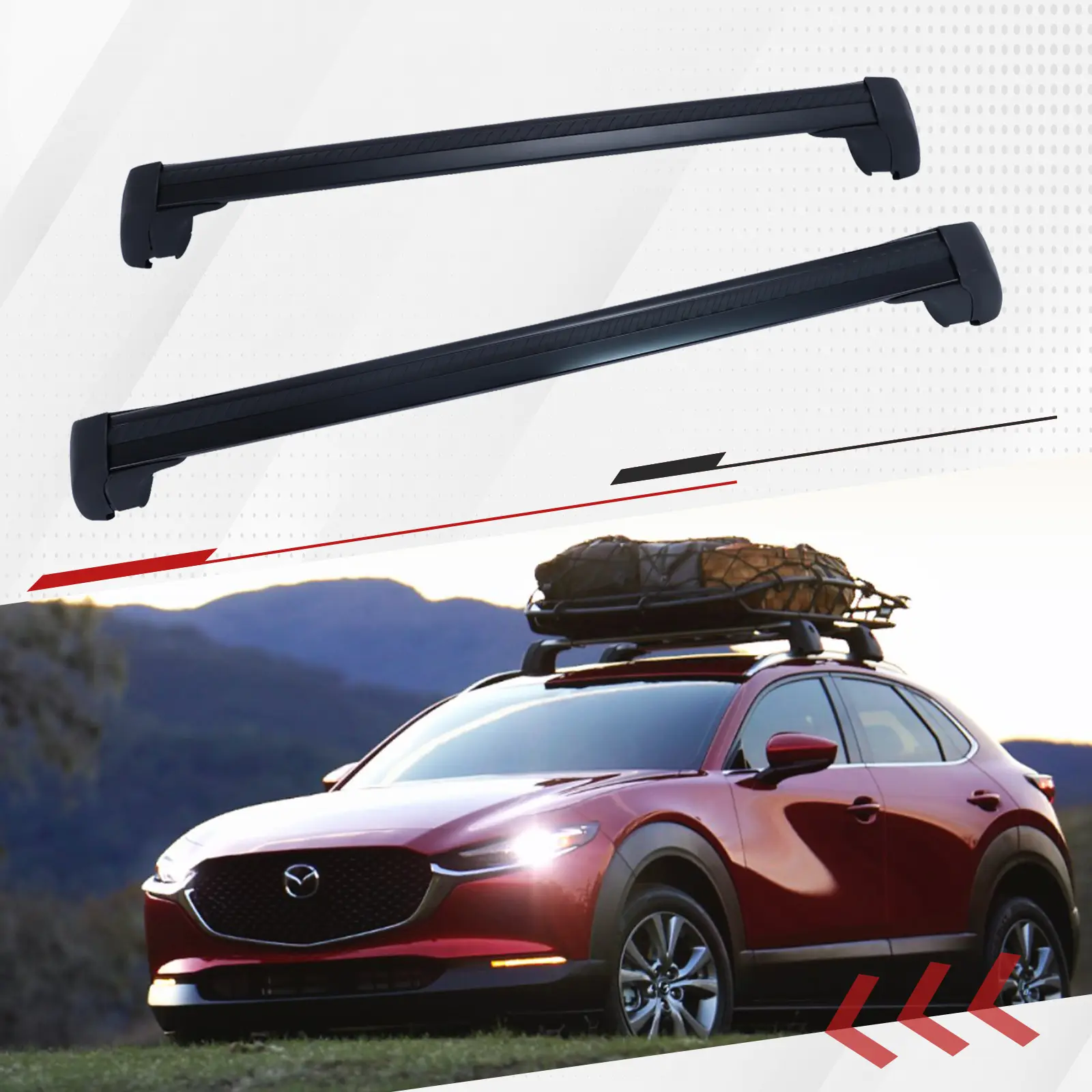 NIXFACE Roof Rack Cross Bars Fit for Mazda CX30 CX-30 2020 2021 2022 ...