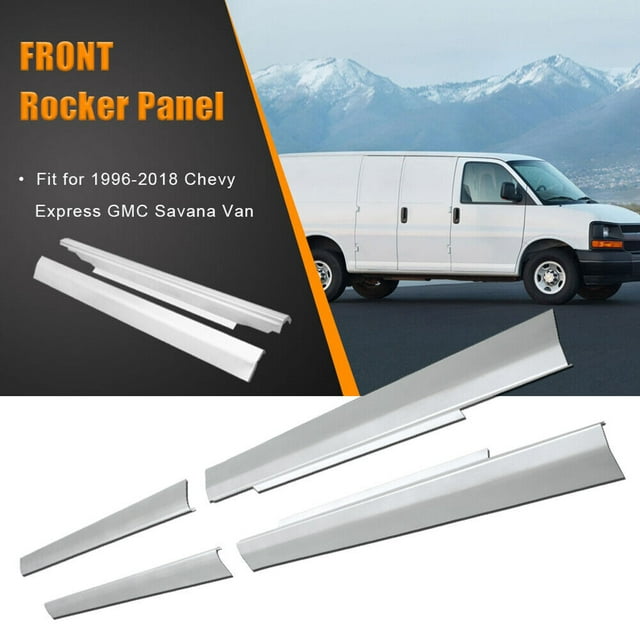 NIXFACE Galvanized Steel Slip-On Rocker Panels, Fits 1996-2018 Chevy ...
