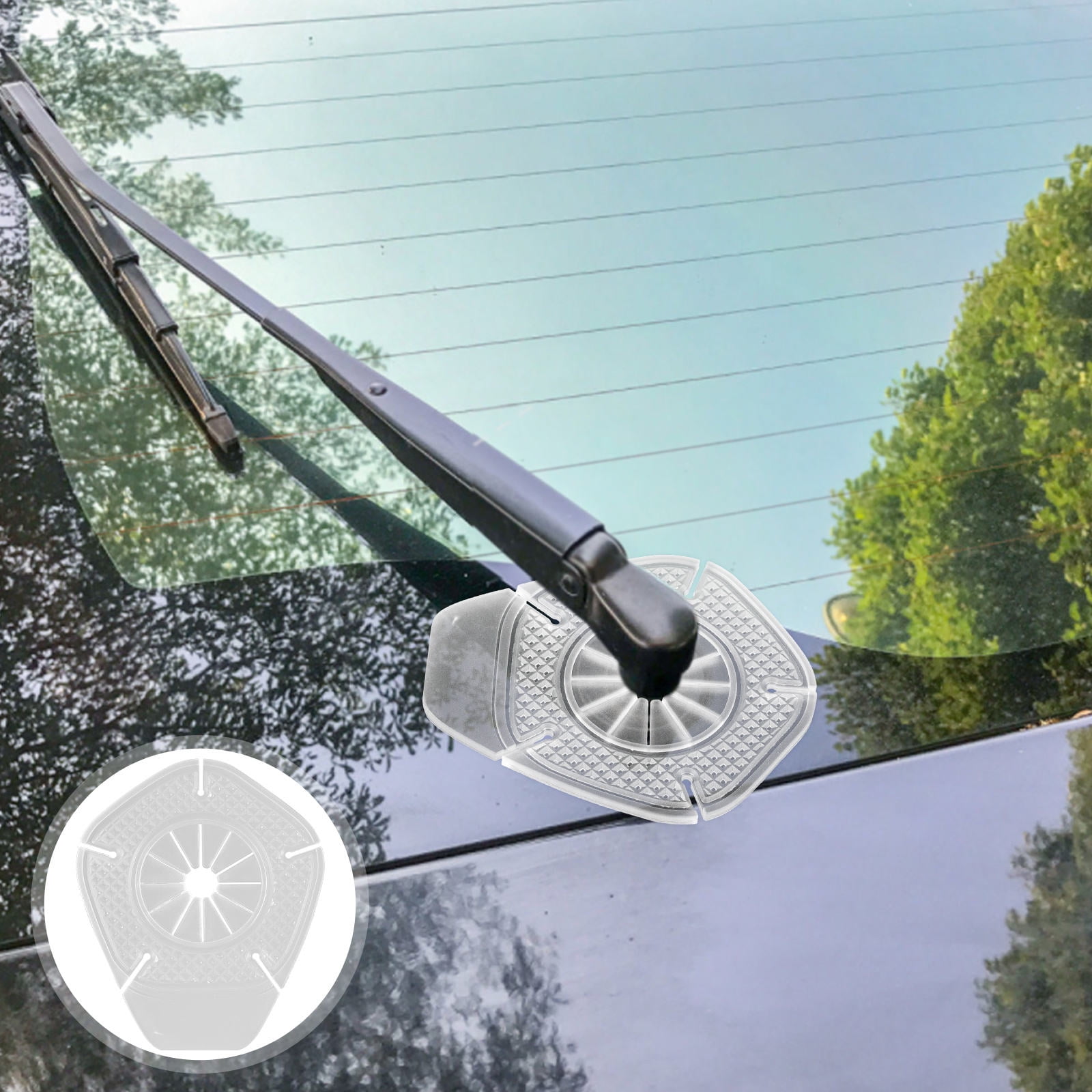 NIYANGLE 1 Pair White Silicone Wiper Compartment Cover for Car ...