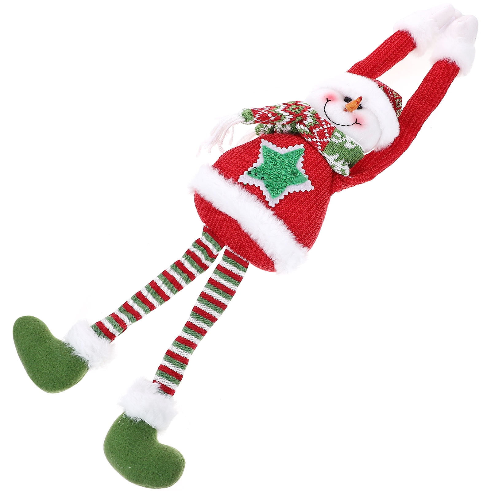 NIYANGLE 1 Piece Round Plush Christmas Tree Ornaments for Christmas ...