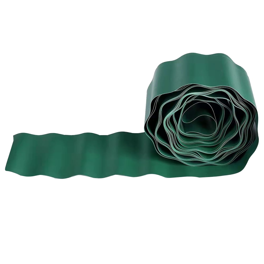 NIYANGLE Lawn Separation Garden Edging Border Fence Green Plastic 1 ...