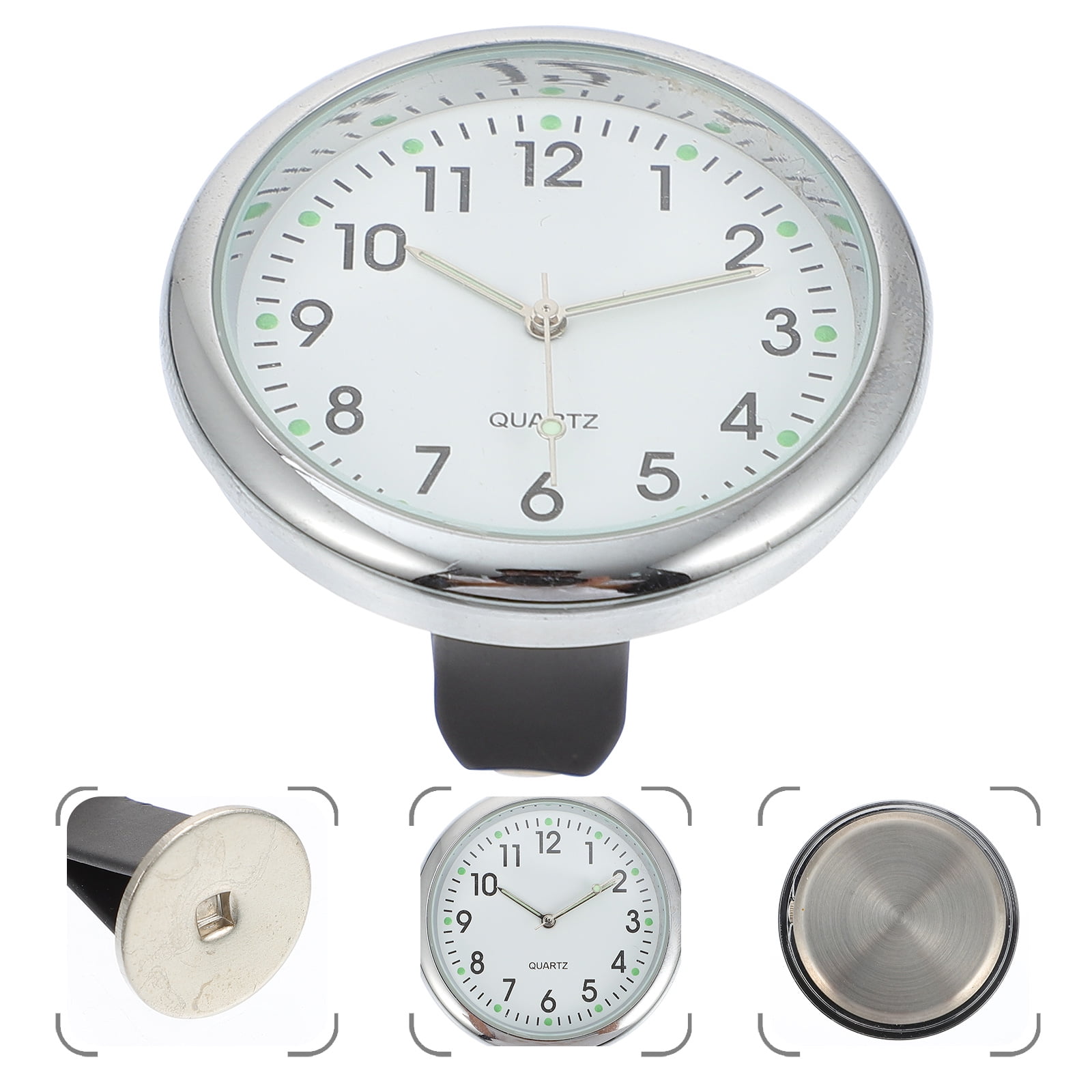 NIYANGLE 1 Set Auto Dashboard Clock White Color Square Shape Time ...