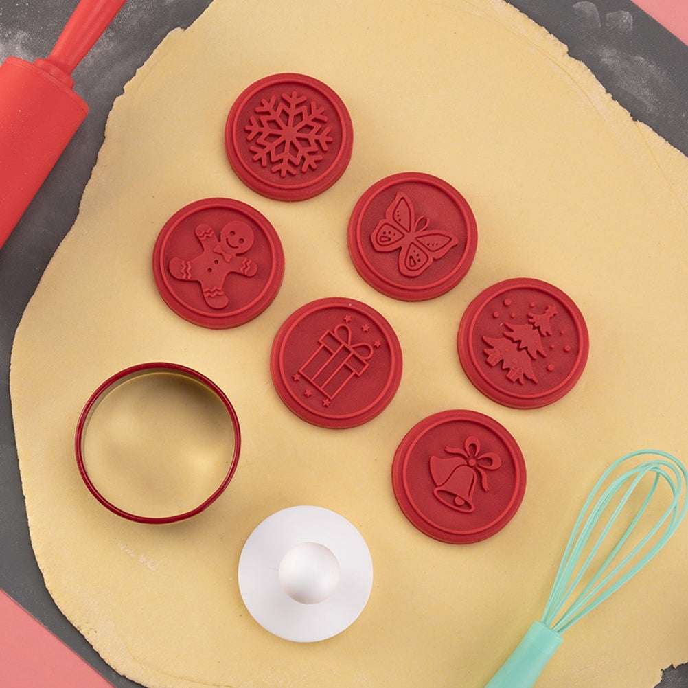 NIYANGLE Christmas Baking Supplies Baking Molds Silicone 1 Set Red 2 ...