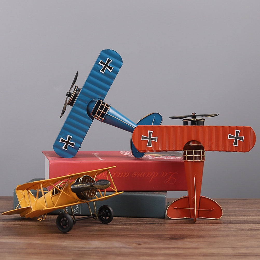 NIYANGLE 1 Set Plane Models Metal Miniature Plane Vintage Airplane ...