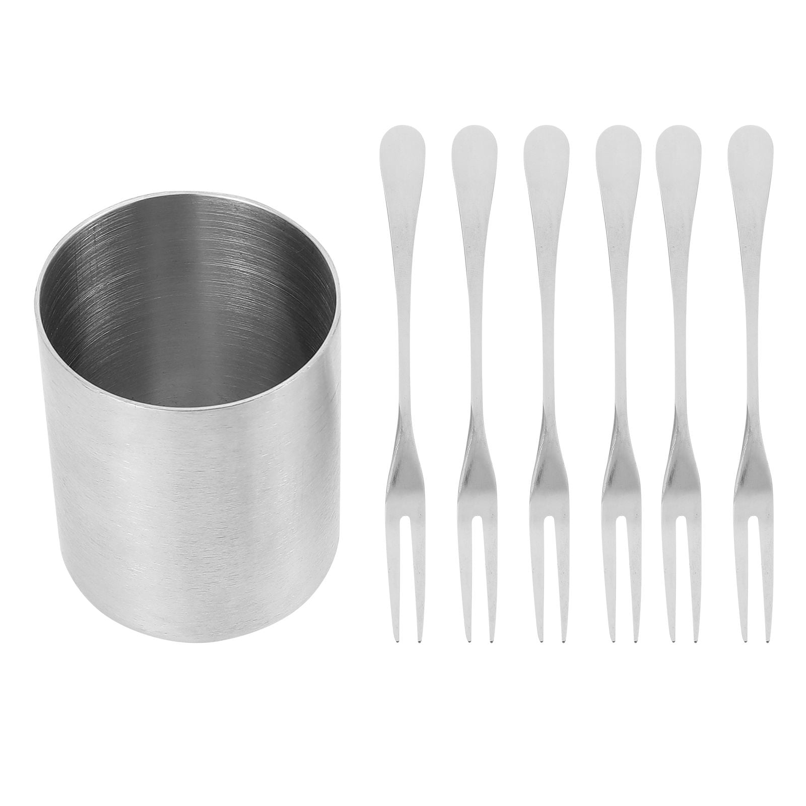 NIYANGLE Dessert Forks Set Fruit Serving Fork Stainless Steel 1 Set ...