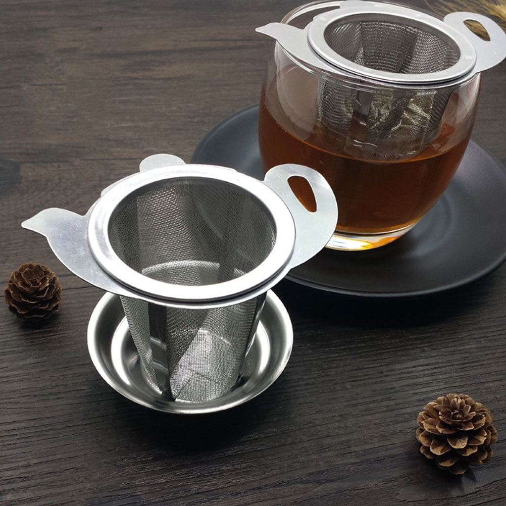 NIYANGLE Stainless Steel Strainer Loose Tea Steeper Silver 1 Set ...