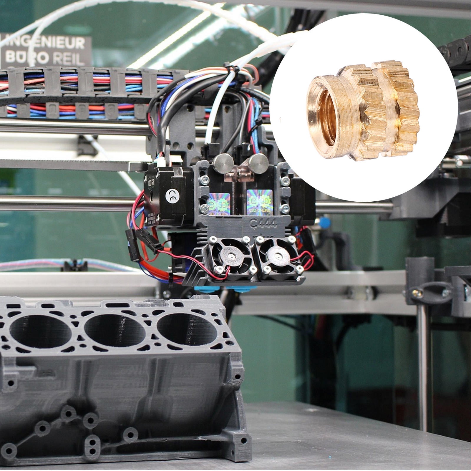 NIYANGLE 100Pcs Golden Knurled Heat Set Insert Kit Copper Material for ...