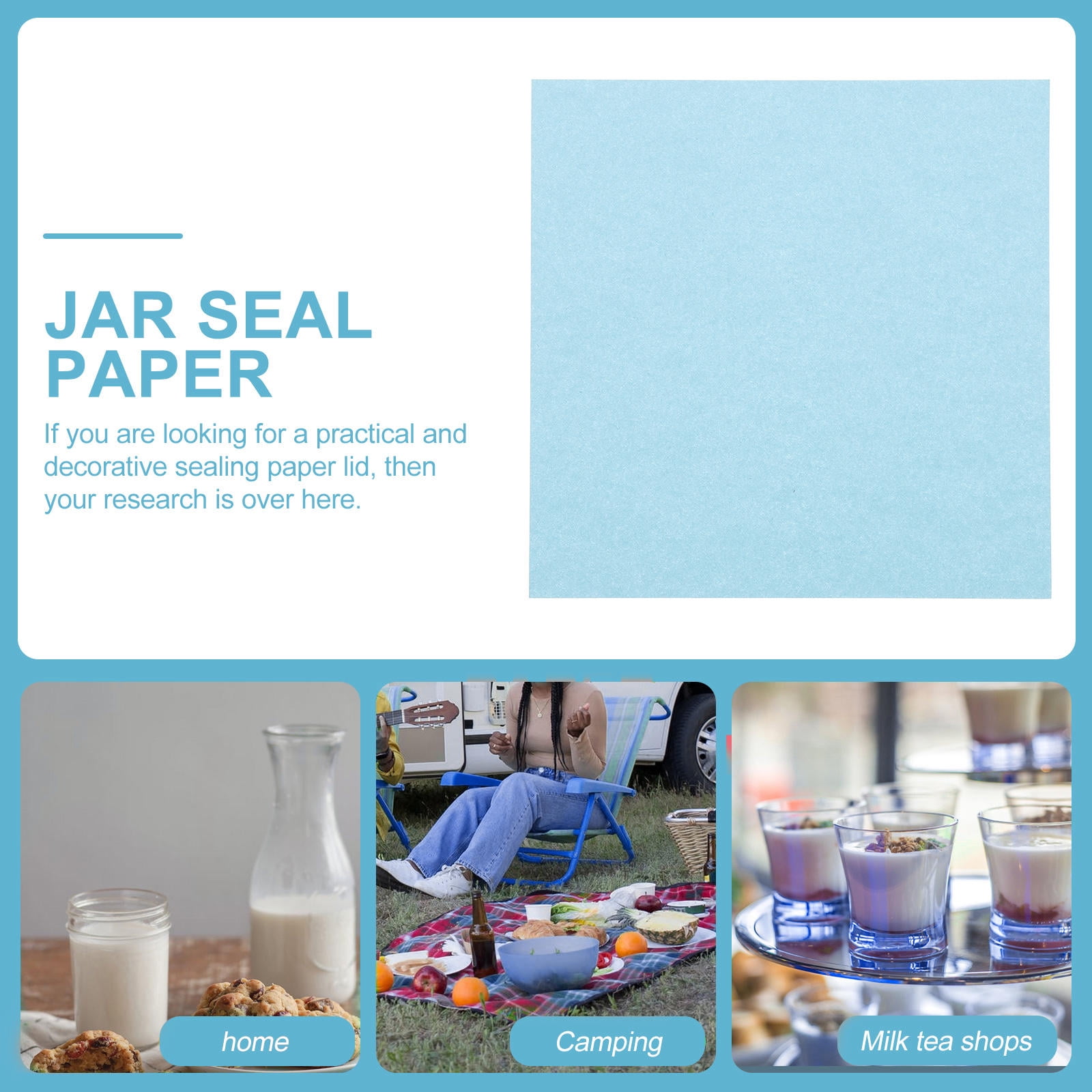 NIYANGLE 100Pcs Simple Pudding Wrapping Papers for Pudding Bottle 4.7x4 ...