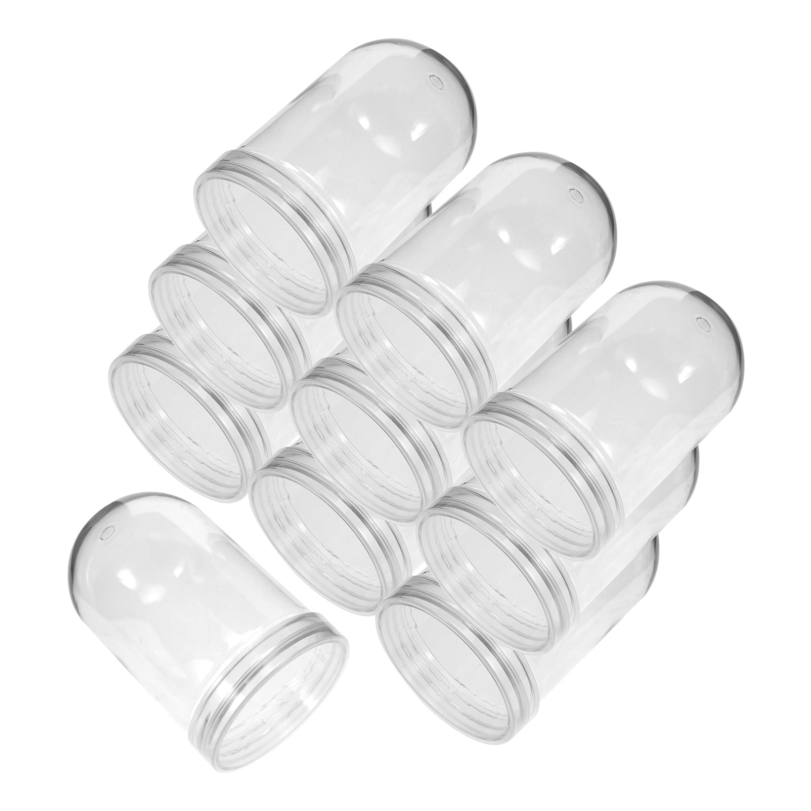 NIYANGLE 10Pcs Clear Plastic Water Globe Globe Shape Storage And Snow ...