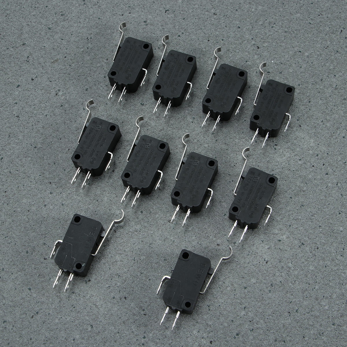 NIYANGLE 10Pcs Micro Switch Black Plastic Momentary Push Button for ...