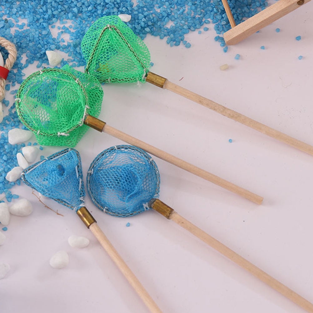 NIYANGLE 12Pcs Miniature Fishing Net for Children's DIY Projects and ...