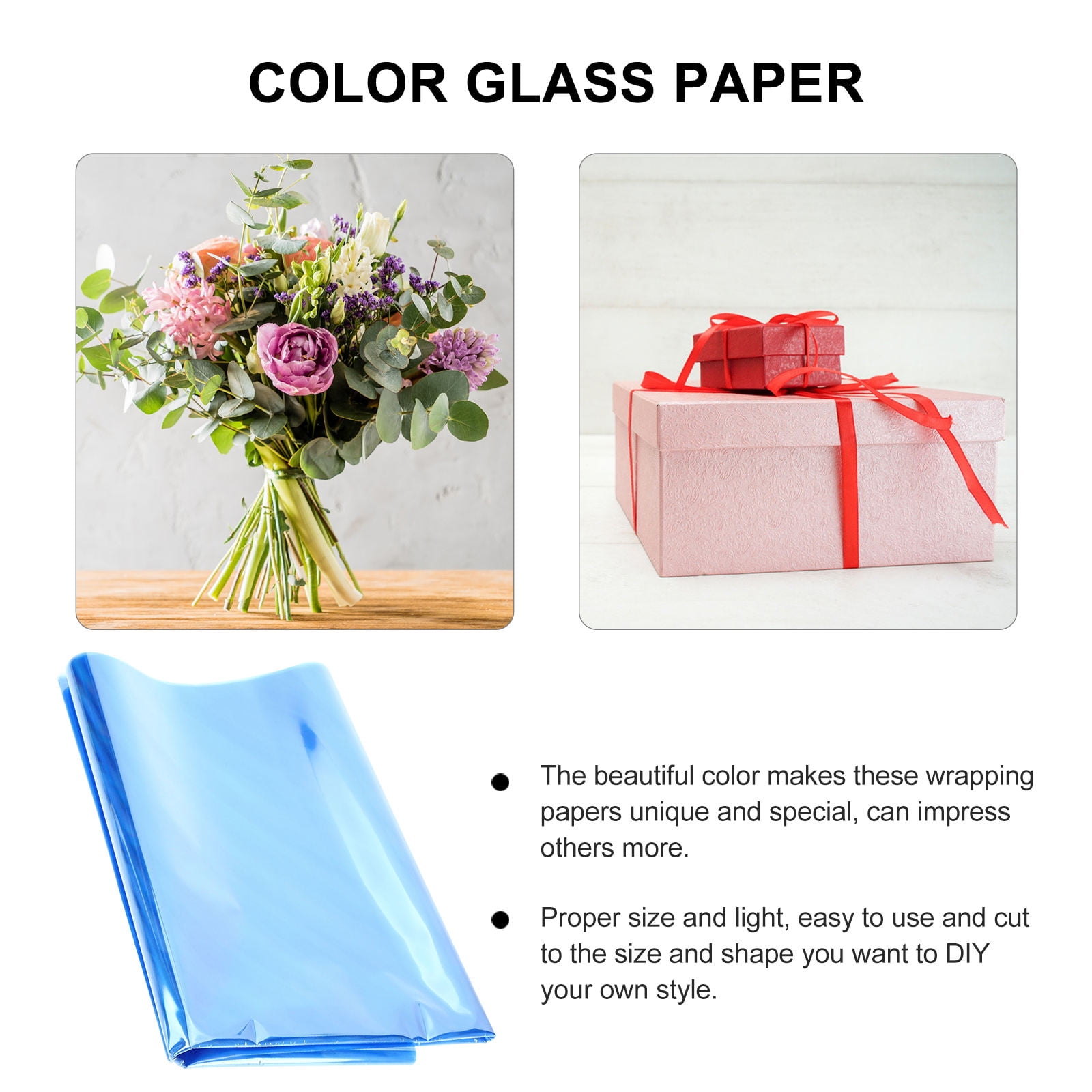NIYANGLE 15 Sheets Cellophane Wrap for Flower Bouquet Wrapping Paper ...