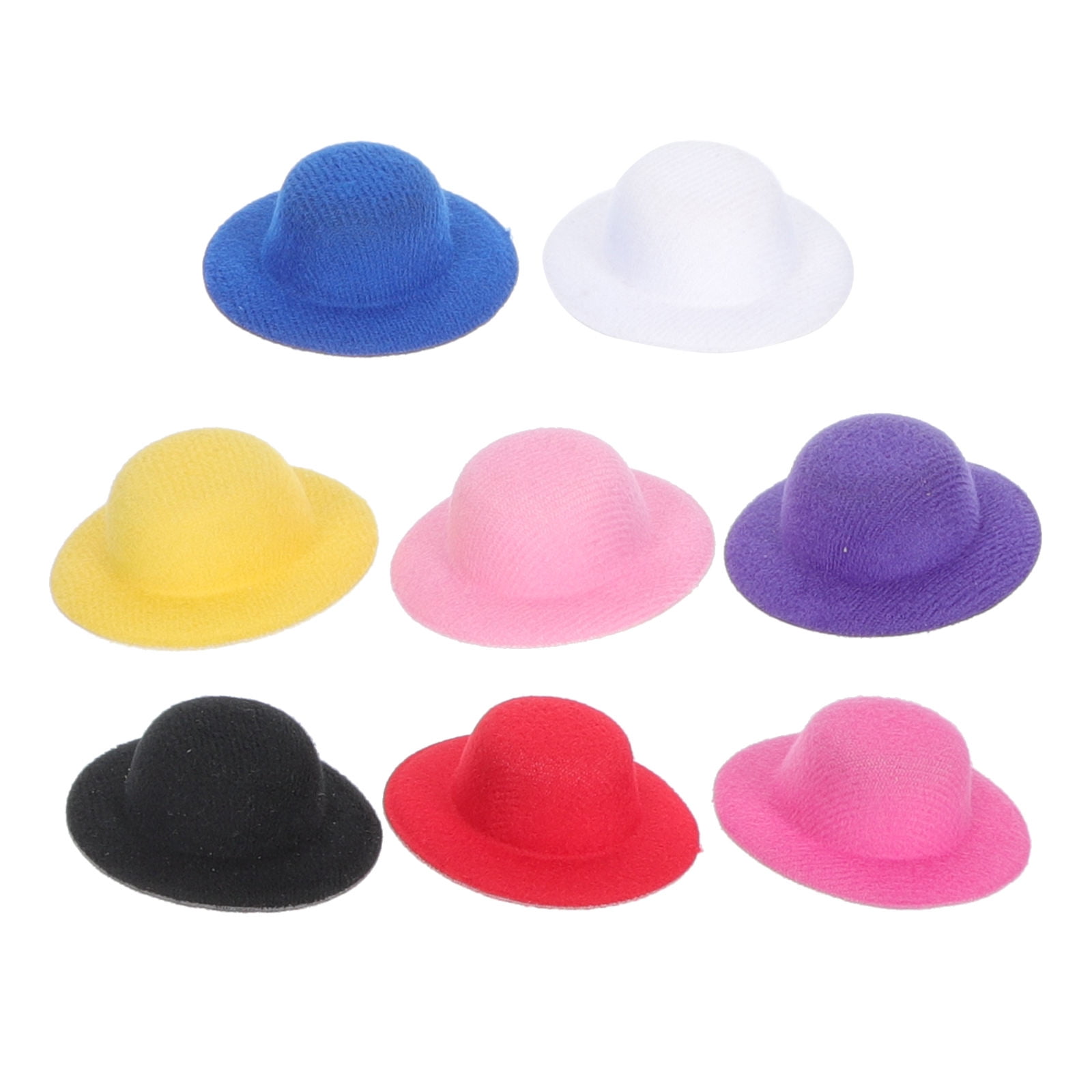 NIYANGLE 16 Pcs Diy Small Hat Miniature Hats Barrettes Assorted Color ...