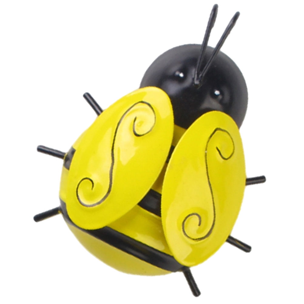NIYANGLE 1Pack 3D Bee Shape Iron Bees Decor for Indoor Walls Home ...