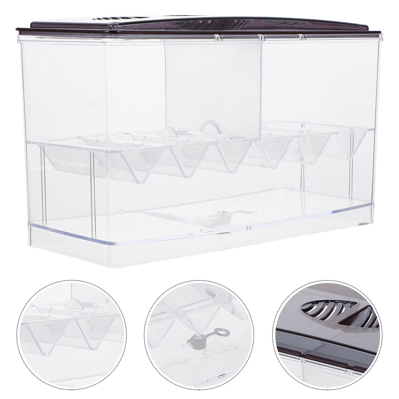 NIYANGLE Fish Tank Isolation Box Plastic Transparent 1Set 23X15X10Cm ...
