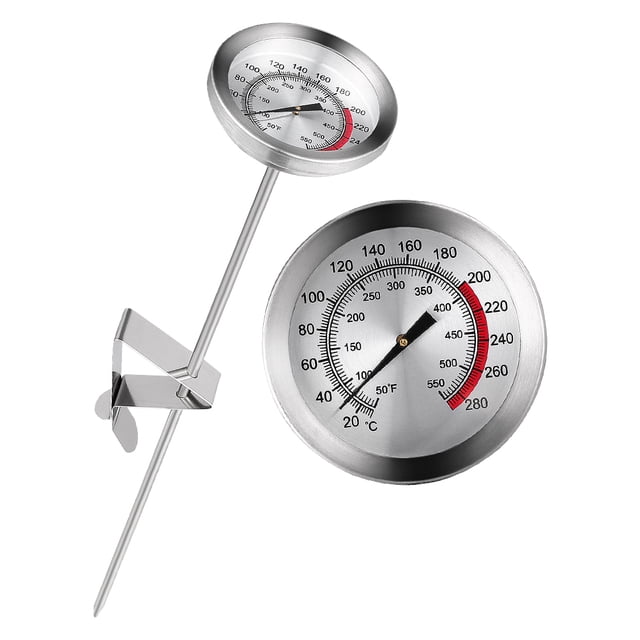 NIYANGLE 1Pack Silver BBQ Grill Thermometer for Outdoor Cooking and ...