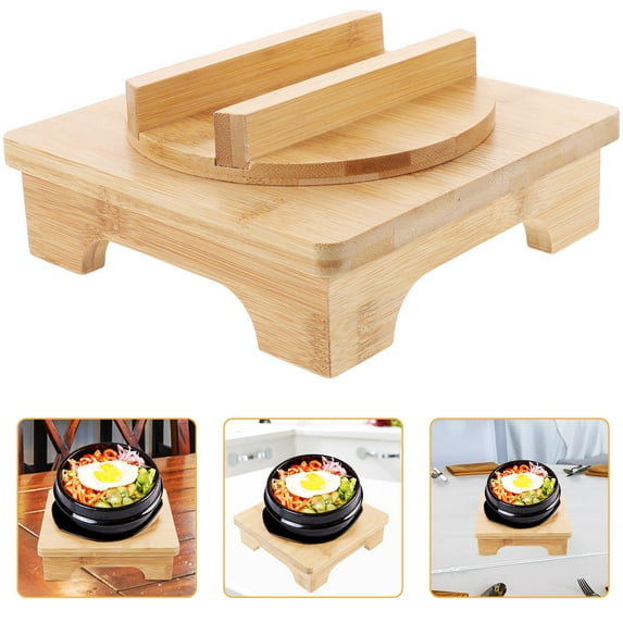 NIYANGLE 1Pack Stone Pot Cooling Rack Wooden Insulation For General ...