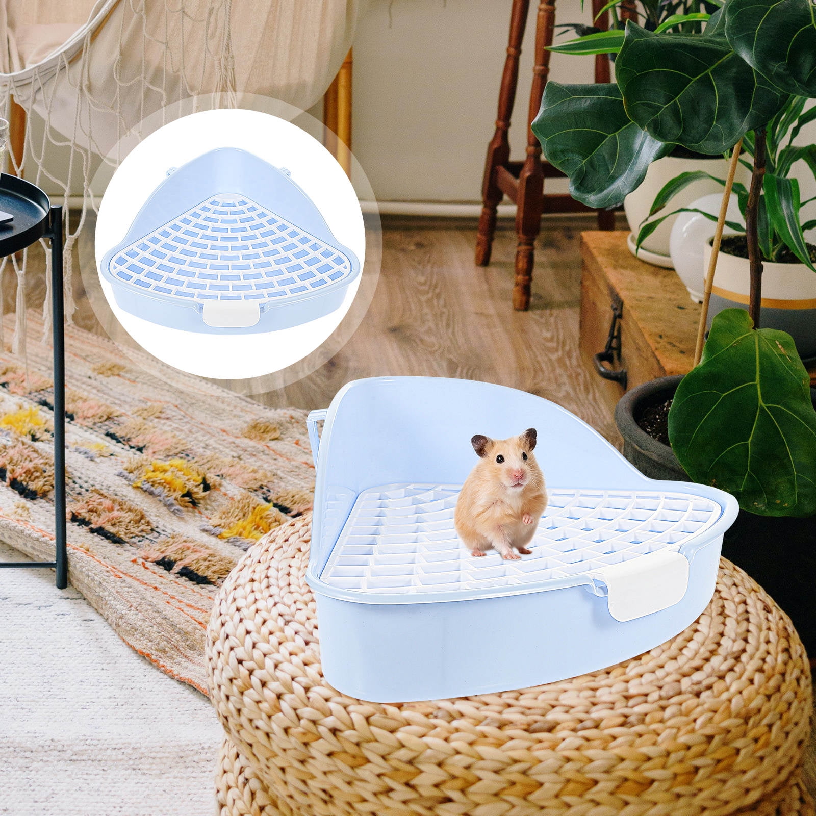 NIYANGLE 1Pack Two-layer Structure Litter Box for Rabbit and Chinchilla ...