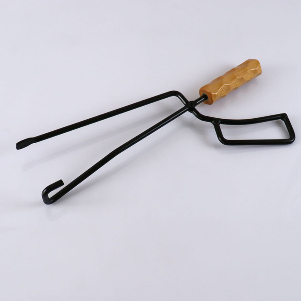 NIYANGLE 1Pcs Bonfire Tongs with Wooden Handle for Parties and ...