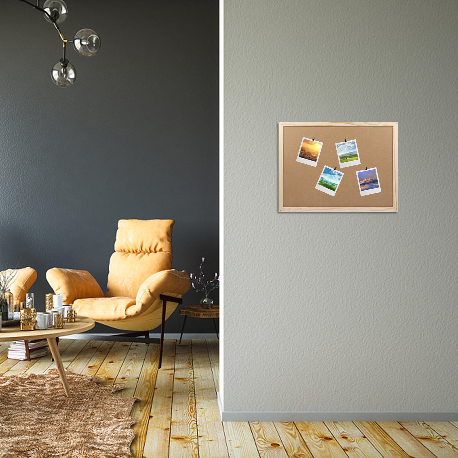 NIYANGLE 1Pcs Cork Bulletin Board for Living Room Creative Message ...