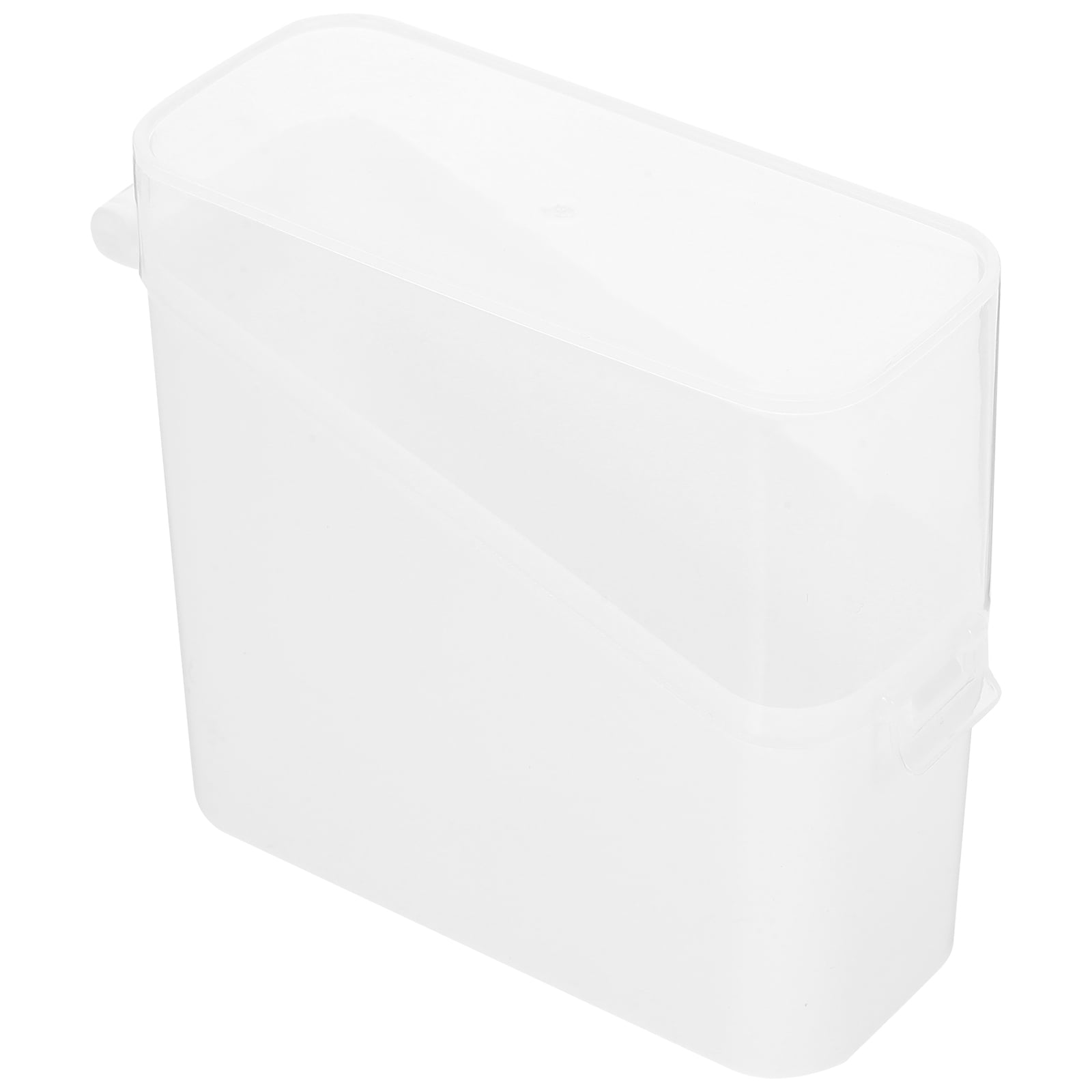 NIYANGLE 1Pcs Fridge Storage Containers Tilted Design Rectangular White PP For Food Storage And ...