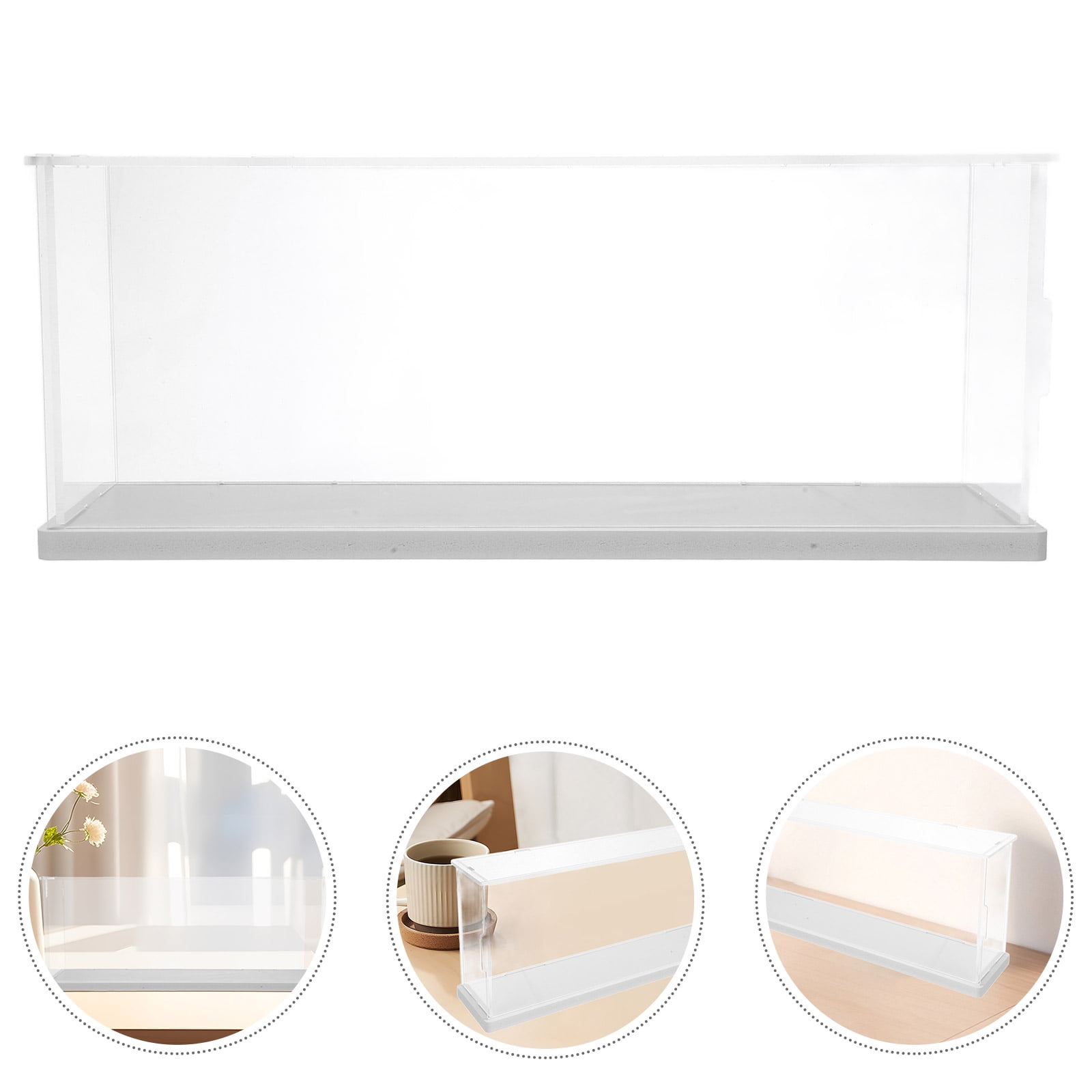 NIYANGLE 1Pcs Transparent Acrylic Rectangular Display Case for Figures ...