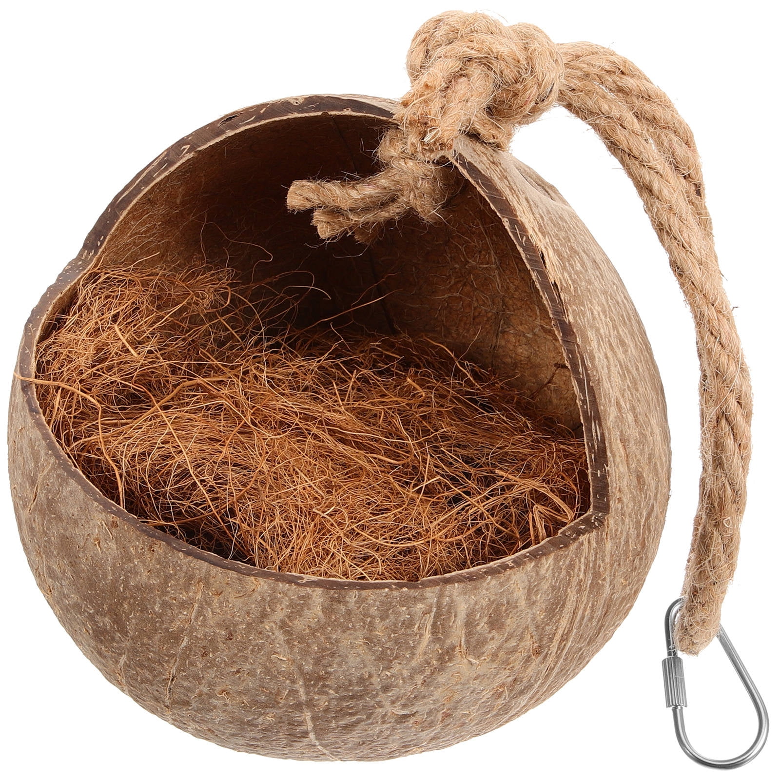 NIYANGLE 1Set Coconuts Shell Parrot Hanging Nest for Indoor Use Cage ...