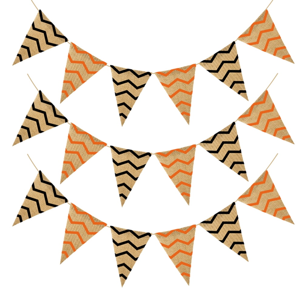 NIYANGLE Colorful Hanging Decorations Pennant Banner Linen 1Pack Party ...