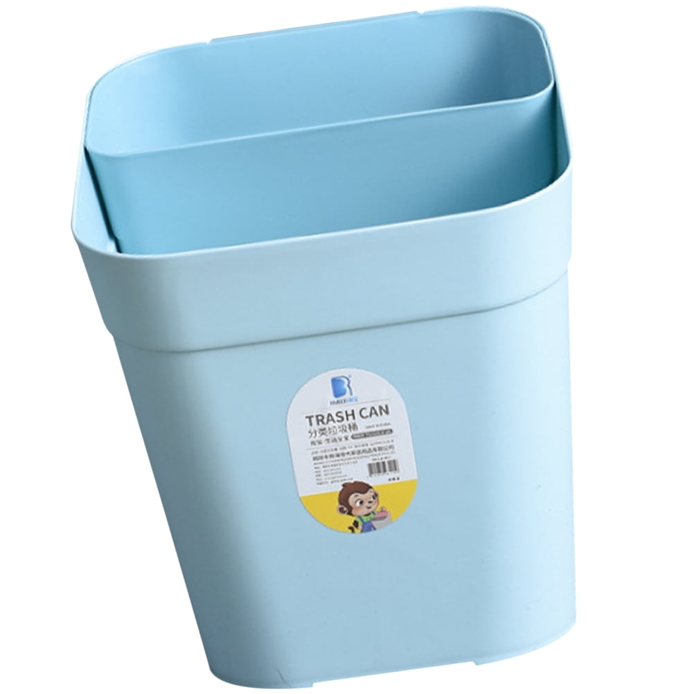 NIYANGLE 1Set Garbage Container Plastic Sky-Blue Open Design for Home ...