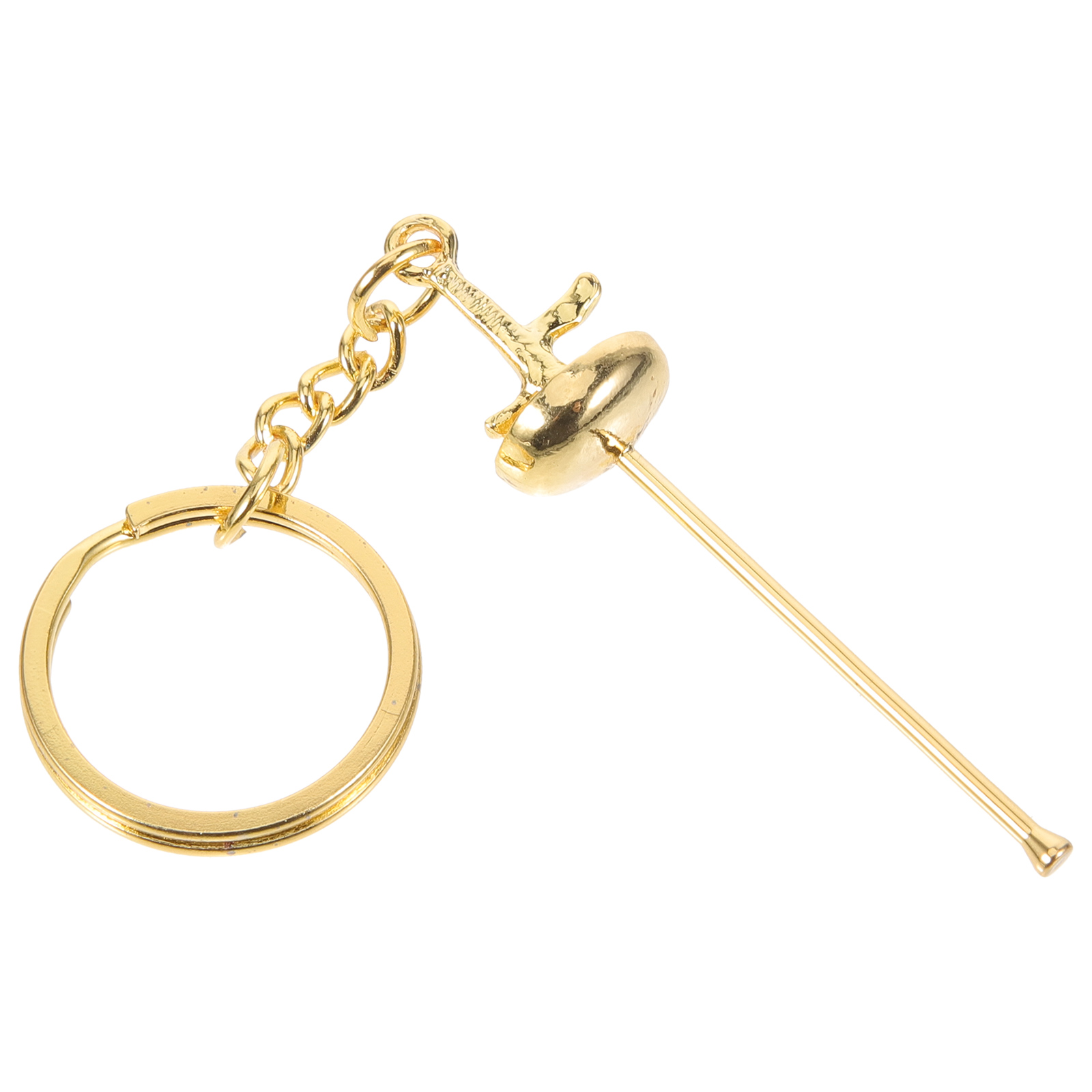 NIYANGLE 1Set Golden Metal Fencing Keychain Pendant for Men and Women ...