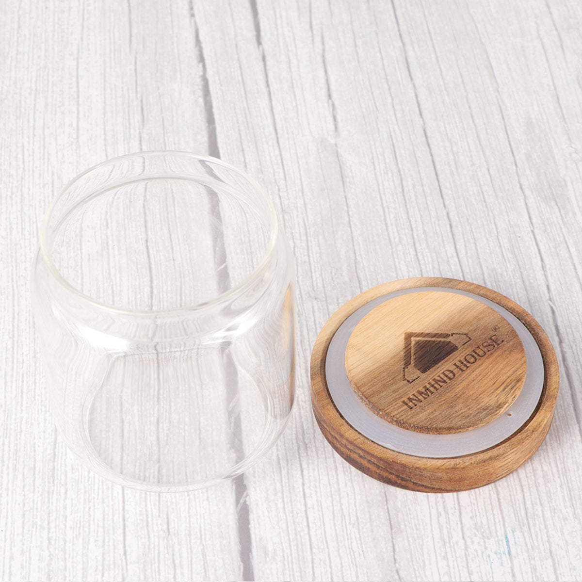 NIYANGLE 1Set Nuts Storage Containers Clear Glass Condiment Canister 9x3.9in High Borosilicate ...