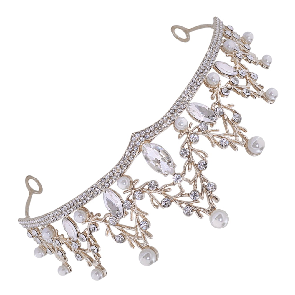 NIYANGLE 1Set Rhinestone Tiara Crown For Bride Wedding With Imitation ...