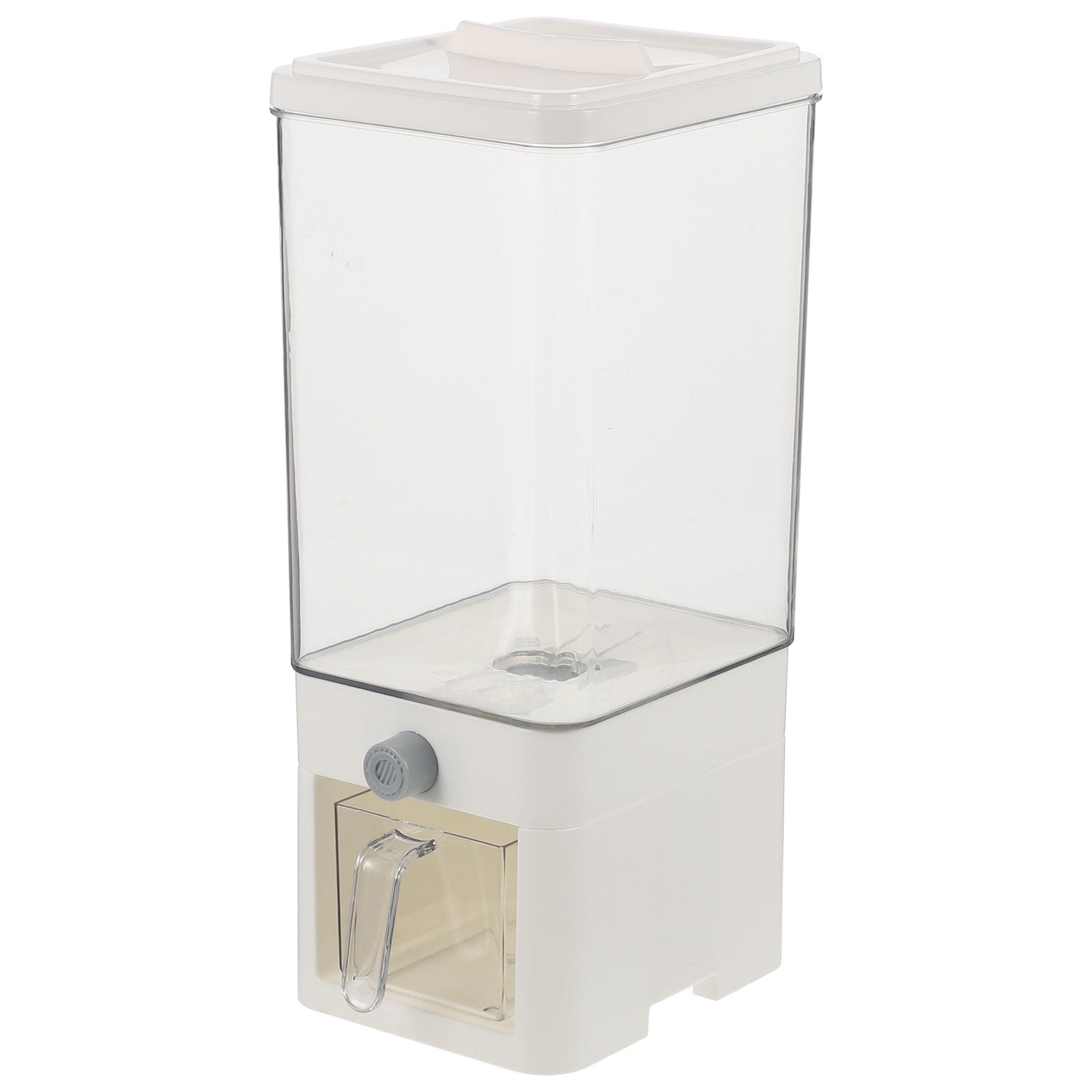 NIYANGLE 1Set Rice Grain Dispenser White 3.75L Capacity With Press Pump ...