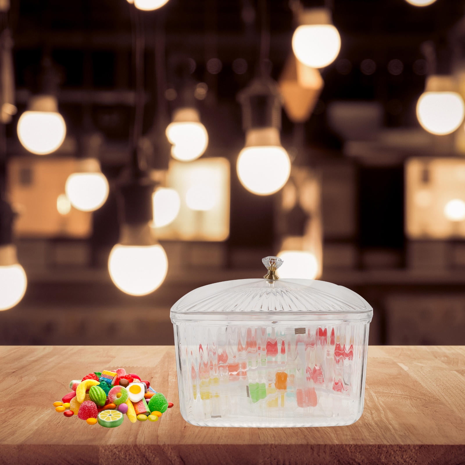 NIYANGLE 1Set Snack Separate Storage Box Clear Plastic Rectangular ...