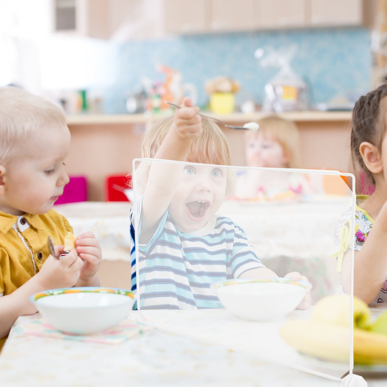 NIYANGLE 1Set Transparent PP Desk Dividers for Office with Sneeze Guard ...