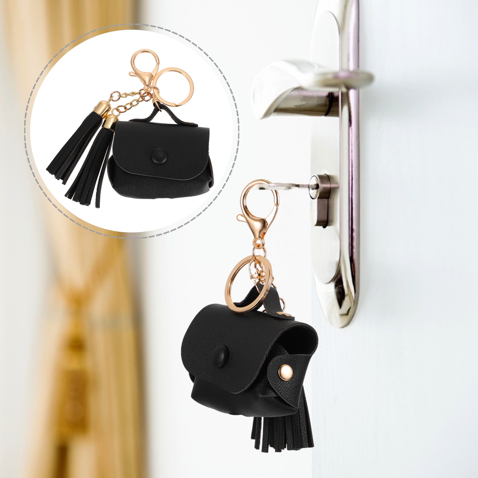 NIYANGLE 1Set Wireless Earphone Cover in Tassel Bag Design for Biking 5 ...