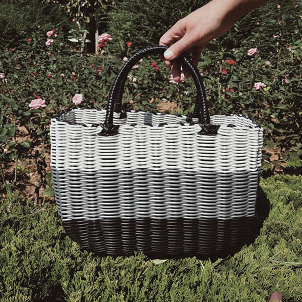 NIYANGLE 1Set Woven Basket with Handle Modern Farmhouse Style for ...