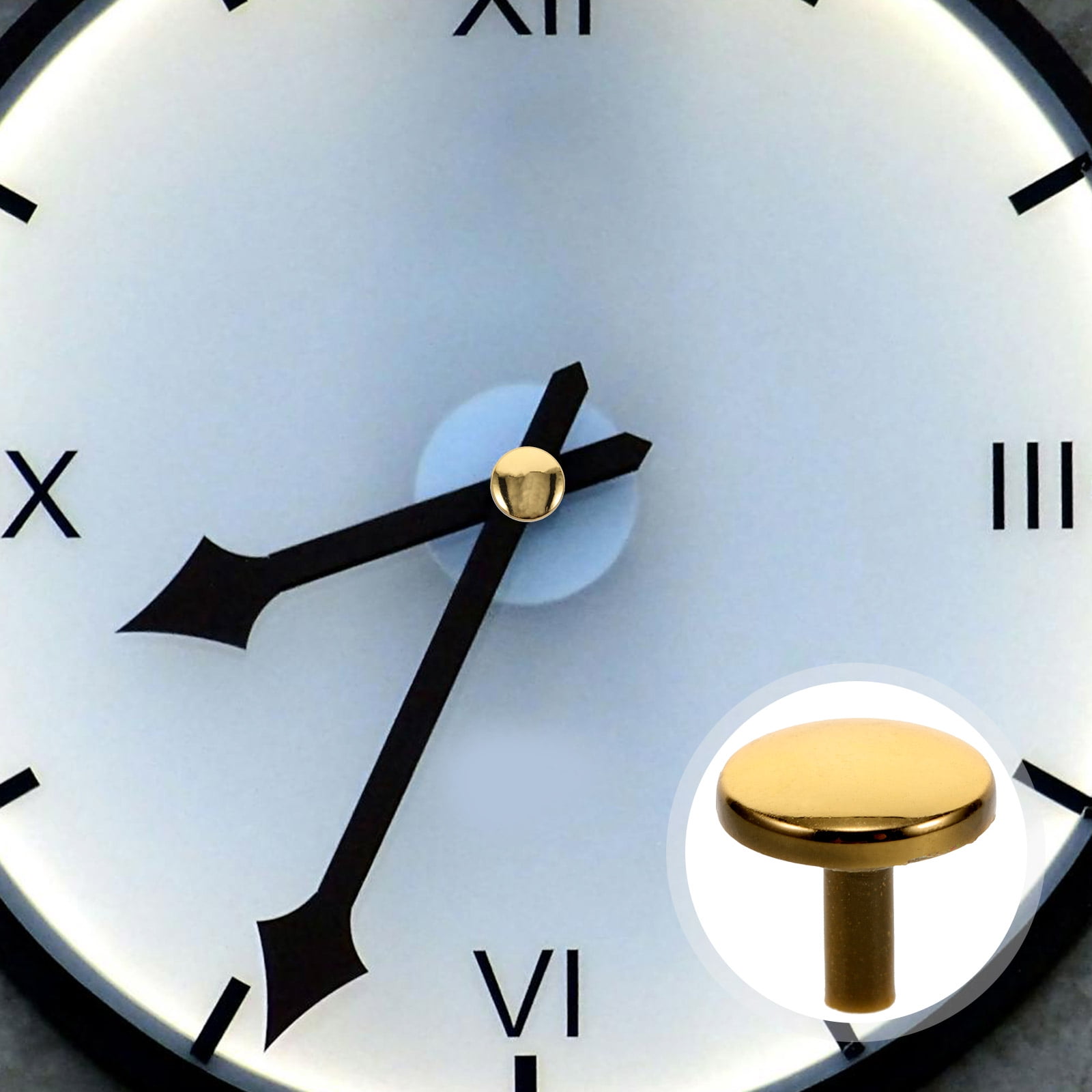 NIYANGLE 200Pack Golden Round Plastic Caps for Clock Making Kit ...