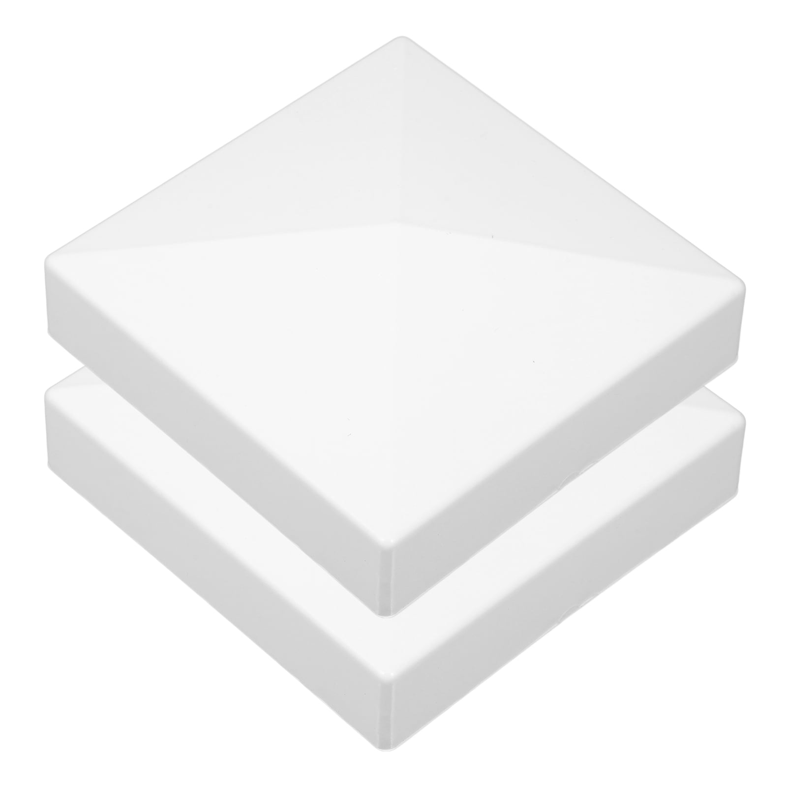 NIYANGLE 2Pack Tower-Style White Fence Post Toppers for Garden and Deck ...